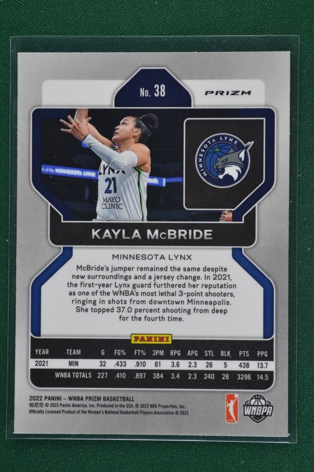 2022 Panini Prizm WNBA Kayla McBride Silver Holo Minnesota Lynx #38 | eBay