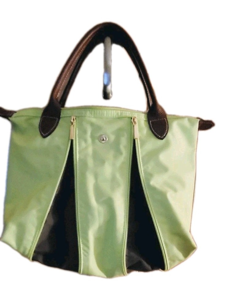 Longchamp Le Pliage Small Neon Green & Black | eBay