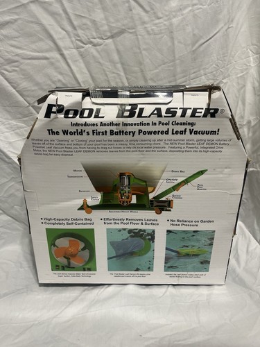 POOL BLASTER Battery-Powered LEAF DEMON cordless pool vacuum Cleaner ...