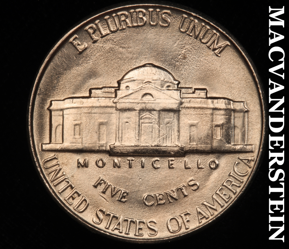 1949 Jefferson Nickel - Choice Gem Brilliant Uncirculated Lustrous # ...
