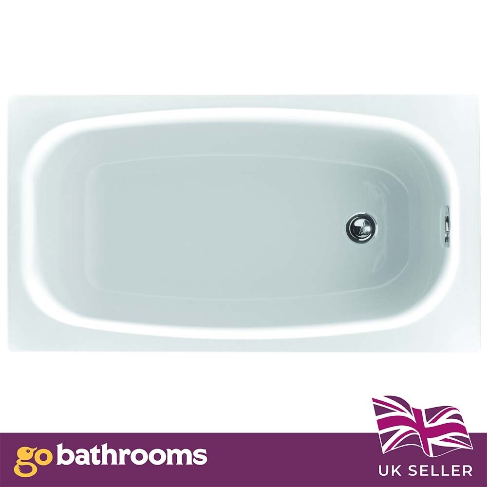 Small Bath Tub White Acrylic Compact Space Saving Bath & Leg Set | 4 ...