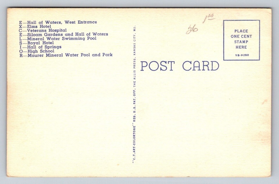 Linen Large Letter Greetings From Excelsior Springs Missouri P92A | eBay