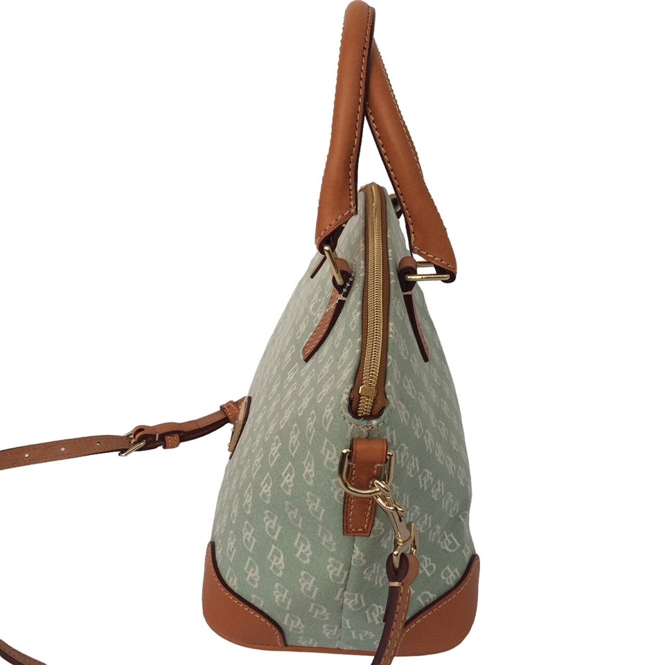 Dooney Bourke Handbag Charlie Satchel Canvas Crossbody Signature Logo ...