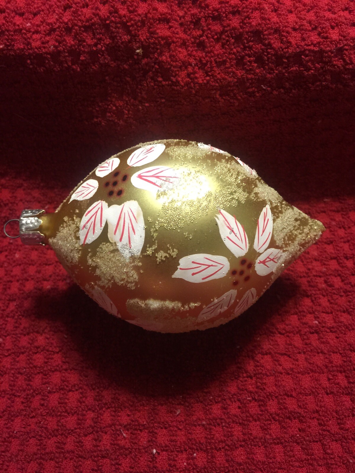 Vintage Commodore Christmas Classics Teardrop W/ Flowers Glass ...