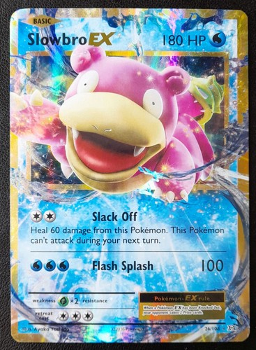 Slowbro EX 26/108 Holographic Full Art XY Evolutions Pokemon Card ...
