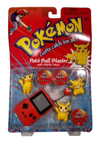 Pokemon Poke Ball Blaster with Battle Discs Pikachu NEW Toy Vintage ...