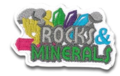 Girl Boy Cub ROCKS & MINERALS Fun Patches Crests Badges SCOUT GUIDE ...
