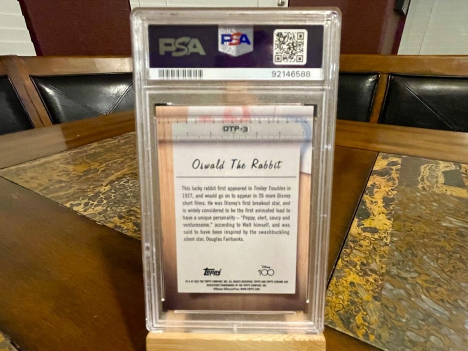 2023 TOPPS DISNEY CHROME 100 OSWALD THE RABBIT OTP-3 GOLD REFRACTOR 24/ ...
