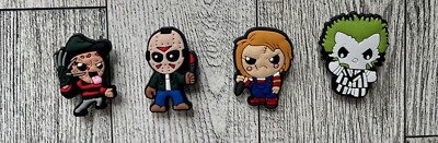 Set of 4 Horror Freddy, Jason, Chucky, Beetlejuice Charms compatible ...