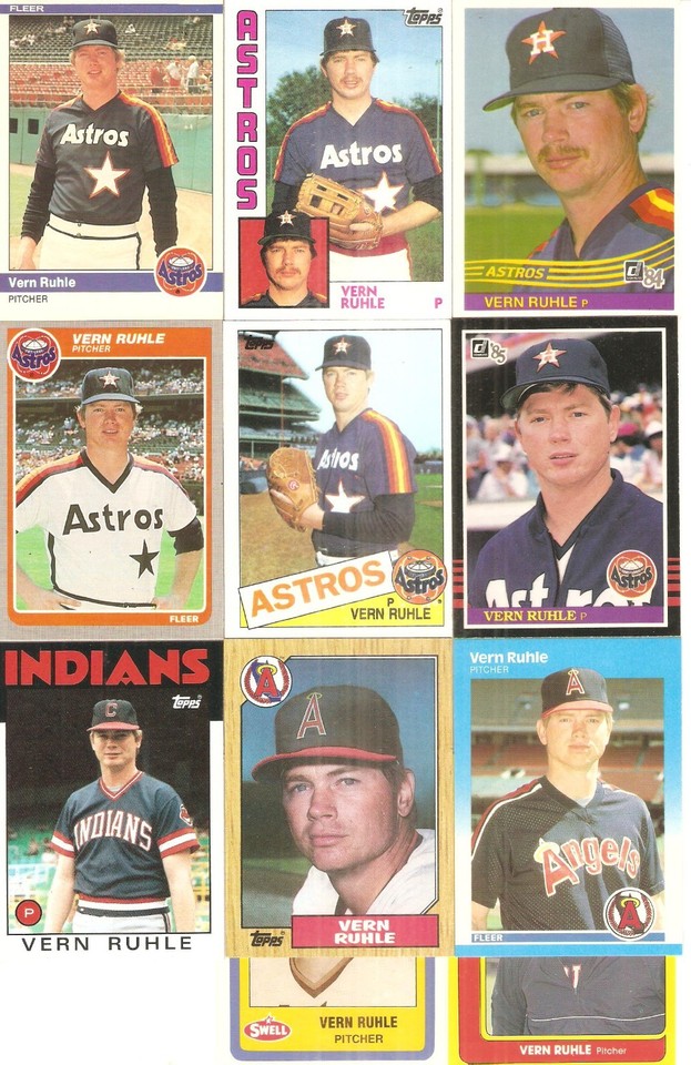250 CARD VERN RUHLE BASEBALL CARD LOT | eBay