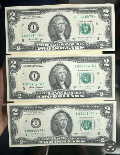 160K Run VF/XF LOT 2017 A $2 Star Note w/low serial# Minneapolis, 2 ...