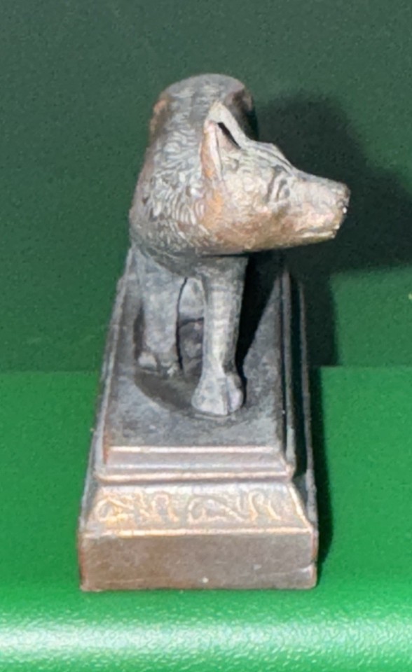 Roma miniature Capitoline Wolf statue with Romulus and Remus Bronze 1. ...