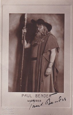 PAUL BENDER opera bass signed photo as the Wanderer in Siegfried | eBay