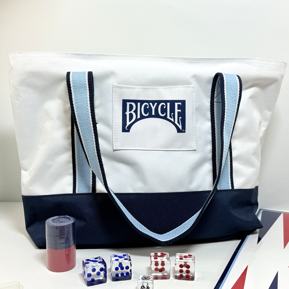 Bicycle Clear Playing Cards Family Game Set Tote Chips Backgammon and ...