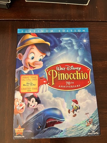 Pinocchio (DVD, 2009, 2-Disc Set, 70th Anniversary Platinum Edition ...