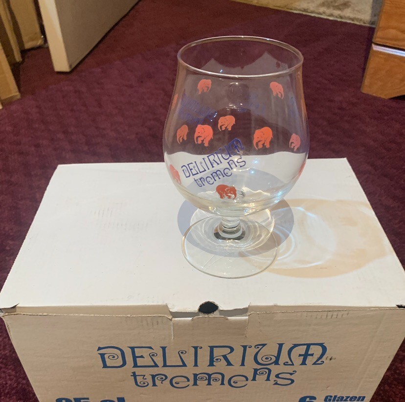 Box of 6 Glass DELIRIUM TREMENS Pink Elephant 25cl NEW in Box | eBay