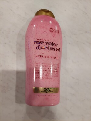 OGX SENSITIVE ROSE WATER AND PINK SEA SALT SCRUB & WASH BODY BATH ...