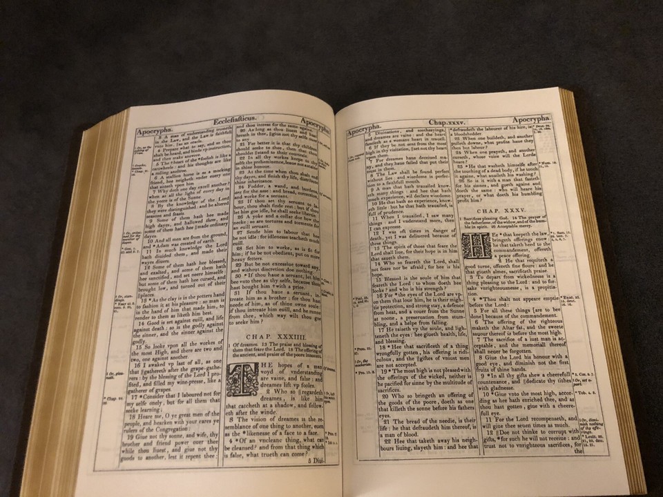 Rare 1611 King James Bible KJV with apocrypha Soft Brown Cowhide ...