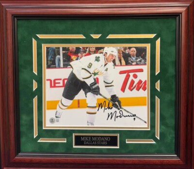 Mike Modano Autographed Hand Signed Custom Framed 8x10 Stars Photo ...