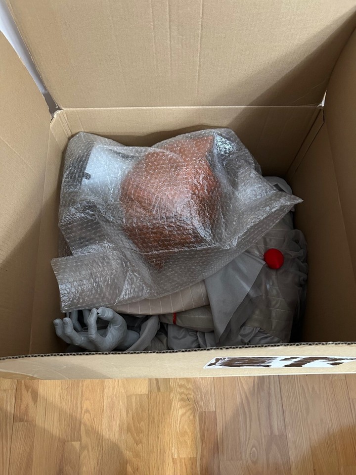 Gemmy Animated Life-size Pennywise Clown Halloween Animatronic Prop IT ...