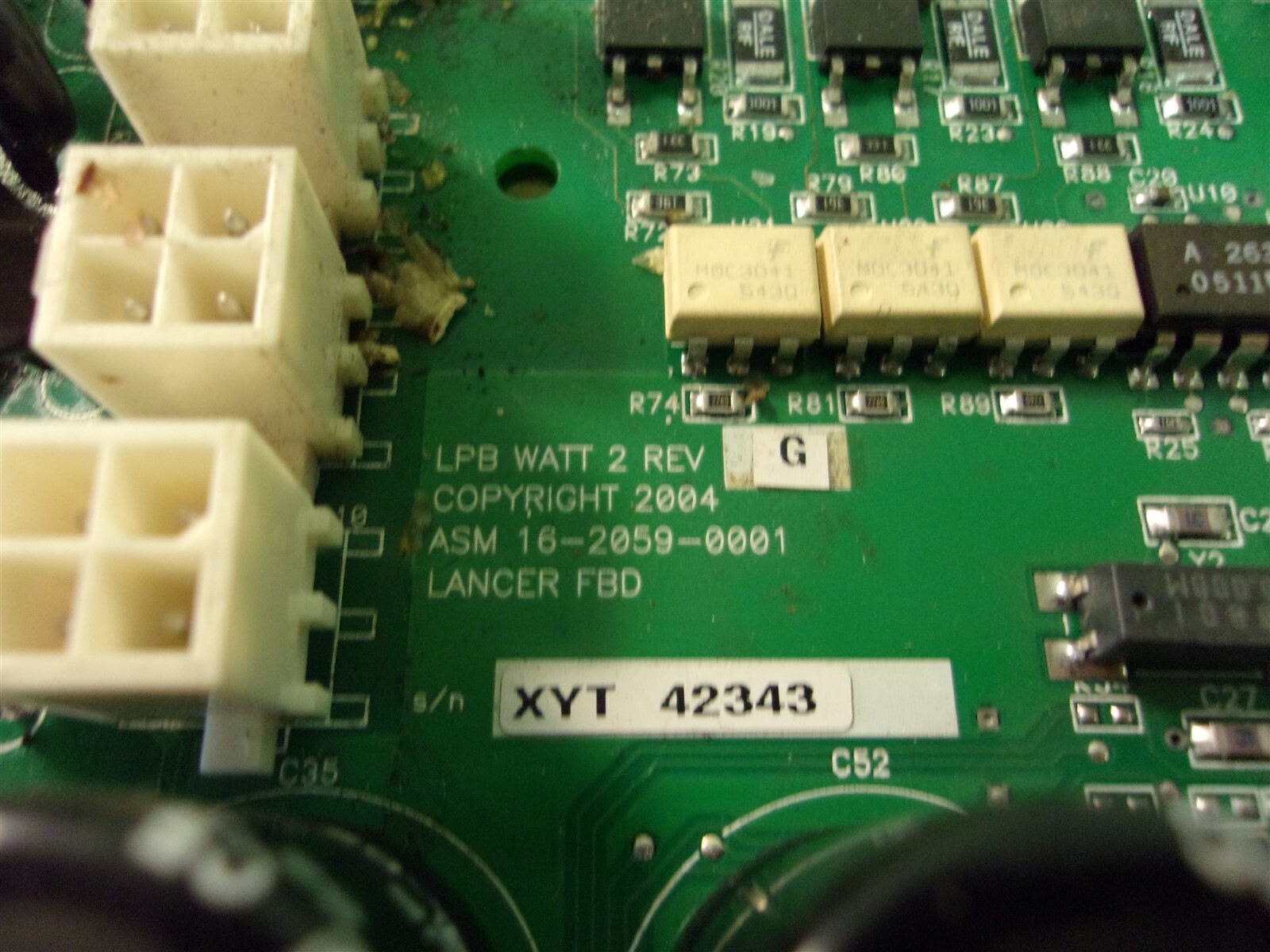 Lacer FBD XYT 42343 Control Board LPBWatt 2 Rev G A5M-16-2059-0001 #5 ...