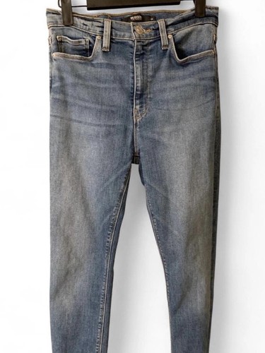 Hudson Womens Barbara Skinny High Waist Blue Jeans Fringe Ankle jeans ...