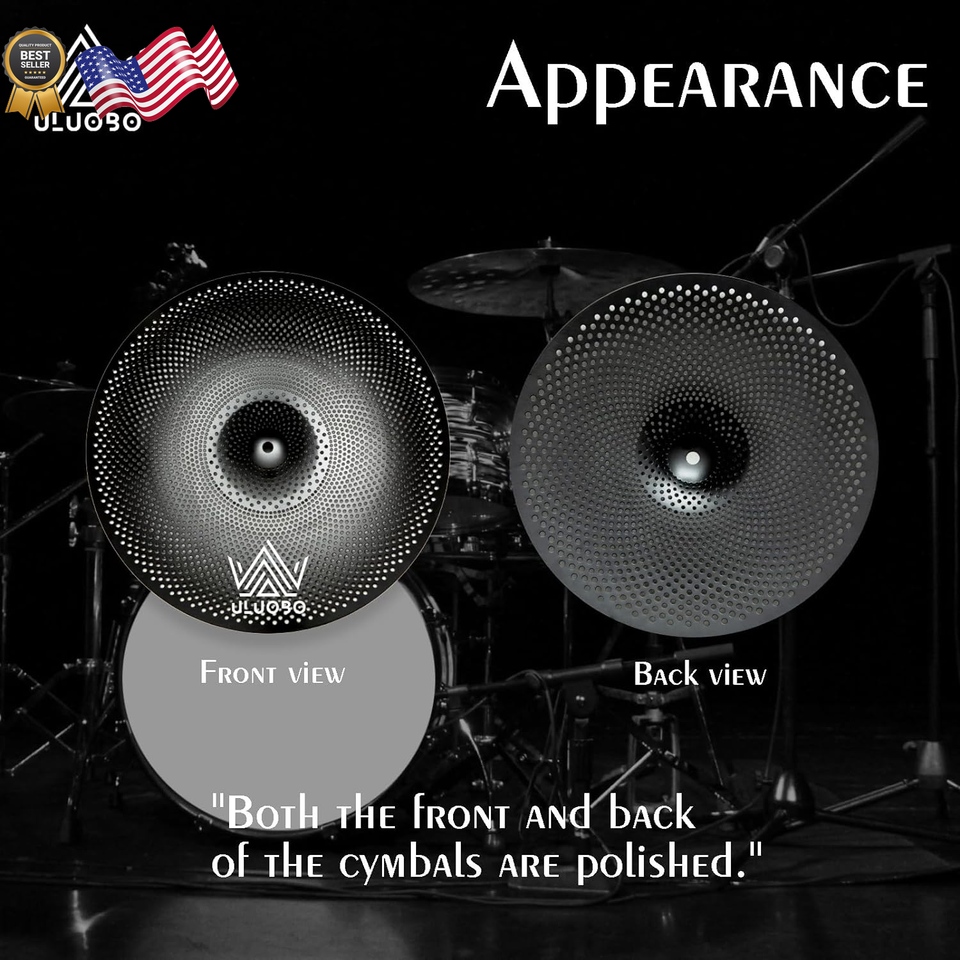 Low Volume Cymbal Pack Silent Cymbals Quiet Cymbals Set for Drummer ...