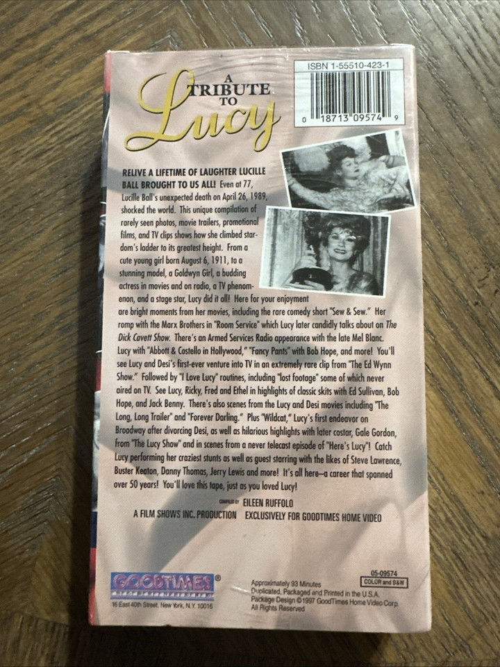 Lucille Ball I Love Lucy VHS Tape New - Factory Sealed | eBay
