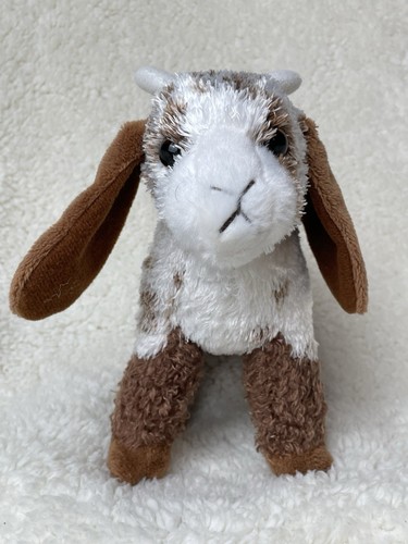 Douglas Cuddle Toys Plush Goat Bodhi Brown White Floppy Ears 8" Stuffed Animal | eBay