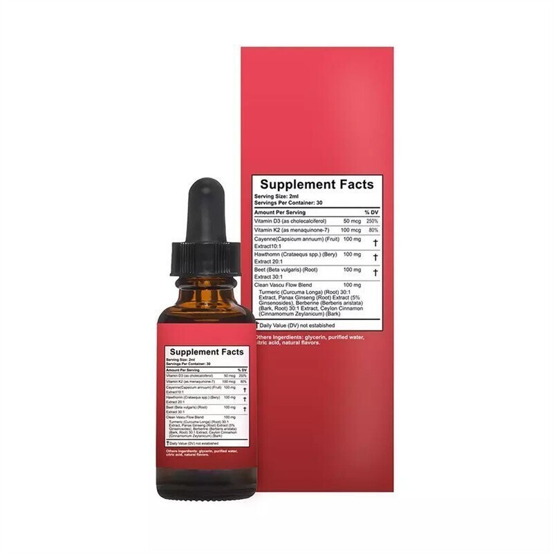 3PACK Nutra Vascu Flow Cayenne Pepper Liquid Drops Hawthorn Root ...