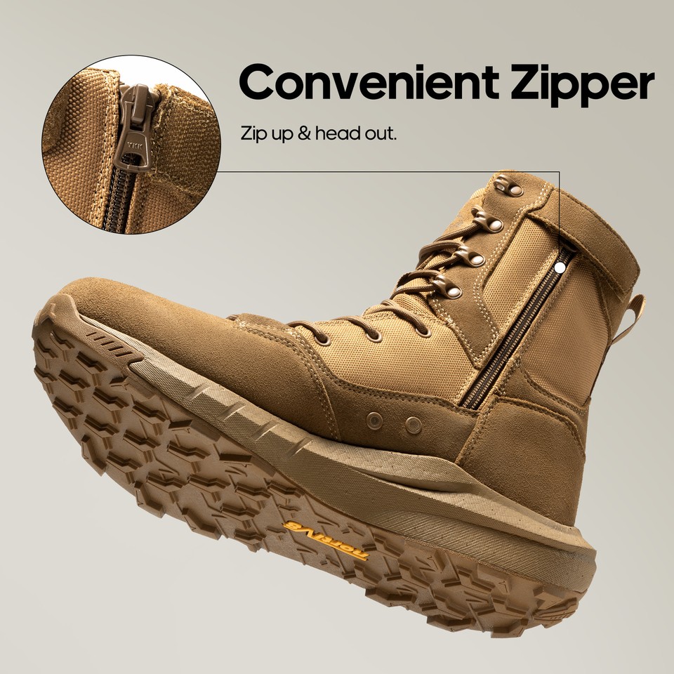 NORTIV 8 Men Tactical Military Work Boots Lightweight Combat Arch ...