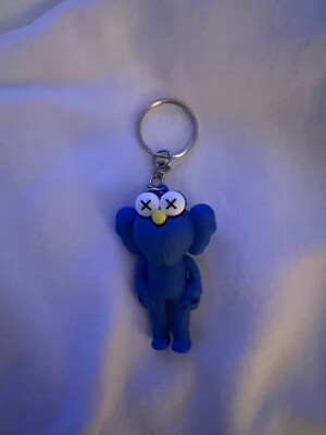 Kaws Keychain “3" Keychain Skull Figure Keyring E Blue | eBay