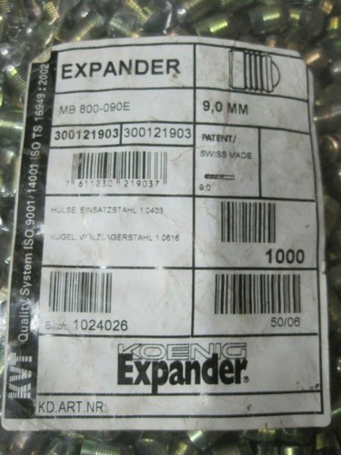 (x10pcs) Koenig Expander 9mm MB Sealing Plugs ~ to 450 Bar Pressure KVT ...