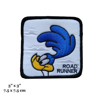 Road Runner Cartoon Character Square Embroidered Sew On ONLY Patch | eBay