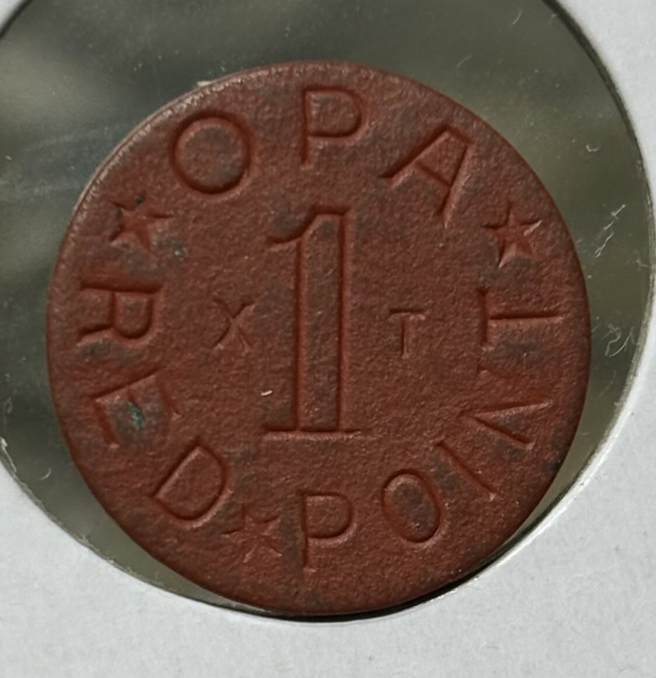 Opa Red Point WWII US Ration Token | eBay