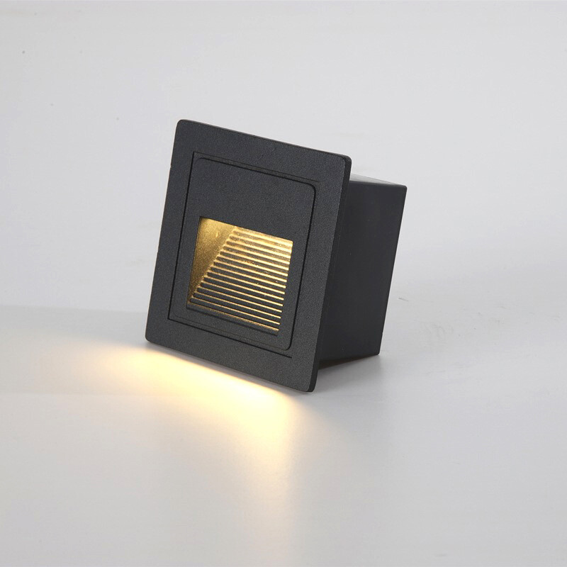 2Pcs LED Outdoor Wall Light Waterproof Steps Recessed Lamp Fixture ...