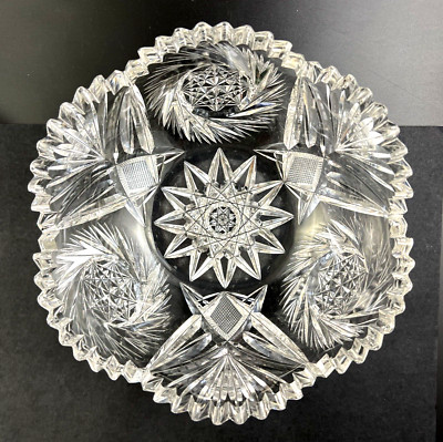 Antique Pitkin & Brooks ABP Cut Glass VENICE Pattern 8" Bowl c. 1905 | eBay