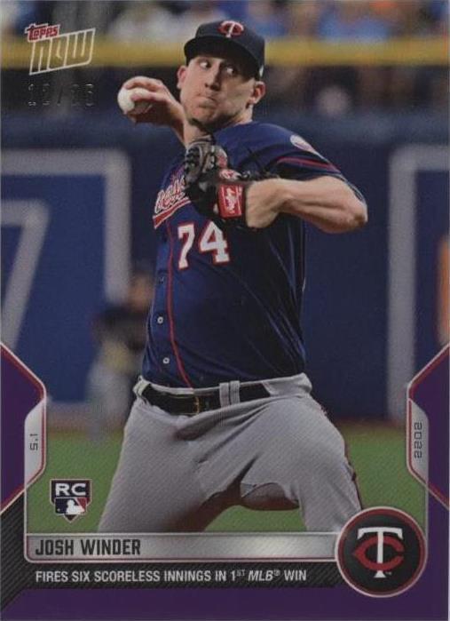2022 Topps Now - Josh Winder #116 Purple /25 (RC) for sale online | eBay