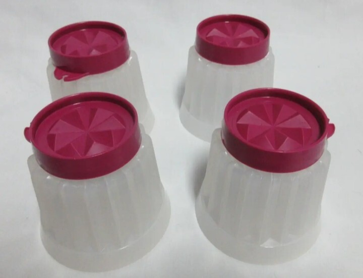 Tupperware Jel-ettes Individual gelatin Molds Set of 4 Jellettes Mauve ...