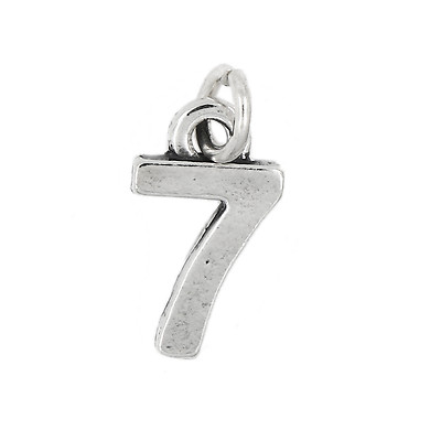 Sterling Silver Block Number 7 Seven Charm or Pendant | eBay