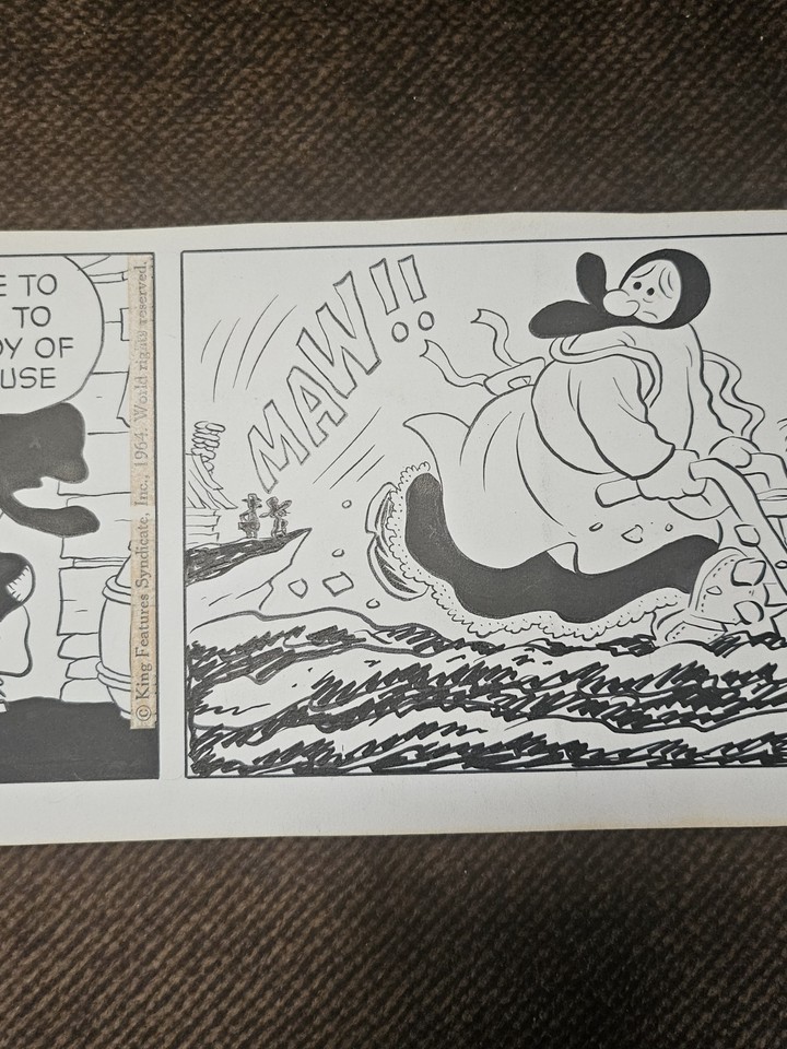 Snuffy And Loweezy Original 1964 Cartoon Drawing List Cartoonist Fred ...