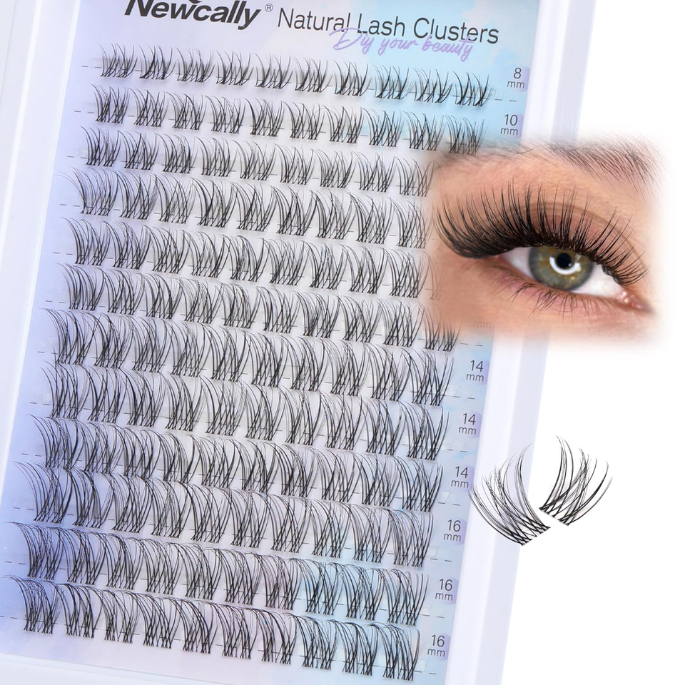 Natural Eyelash Clusters Lash Individuals DIY Lash Extension C-Curly ...