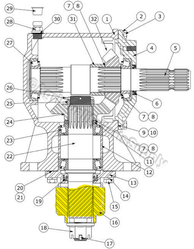 15 Tapered Spline Blade Hub for most Gearboxes 75HP, Rhino 00758675 | eBay