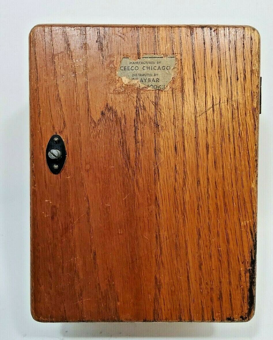 Antique Oak Telephone Ringer Box Modified Ceeco Chicago Missing Parts ...