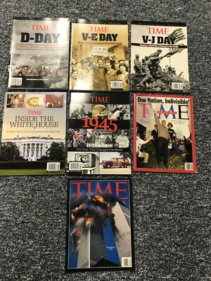 Lot Of 7 TIME Magazine D-Day, V-E Day, V-J Day, 1945, White House, Sep ...