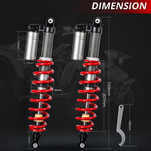 FOR POLARIS RZR 800 S RZR 800 60" PAIR STAGE 5 ADJUSTABLE REAR SHOCKS ...