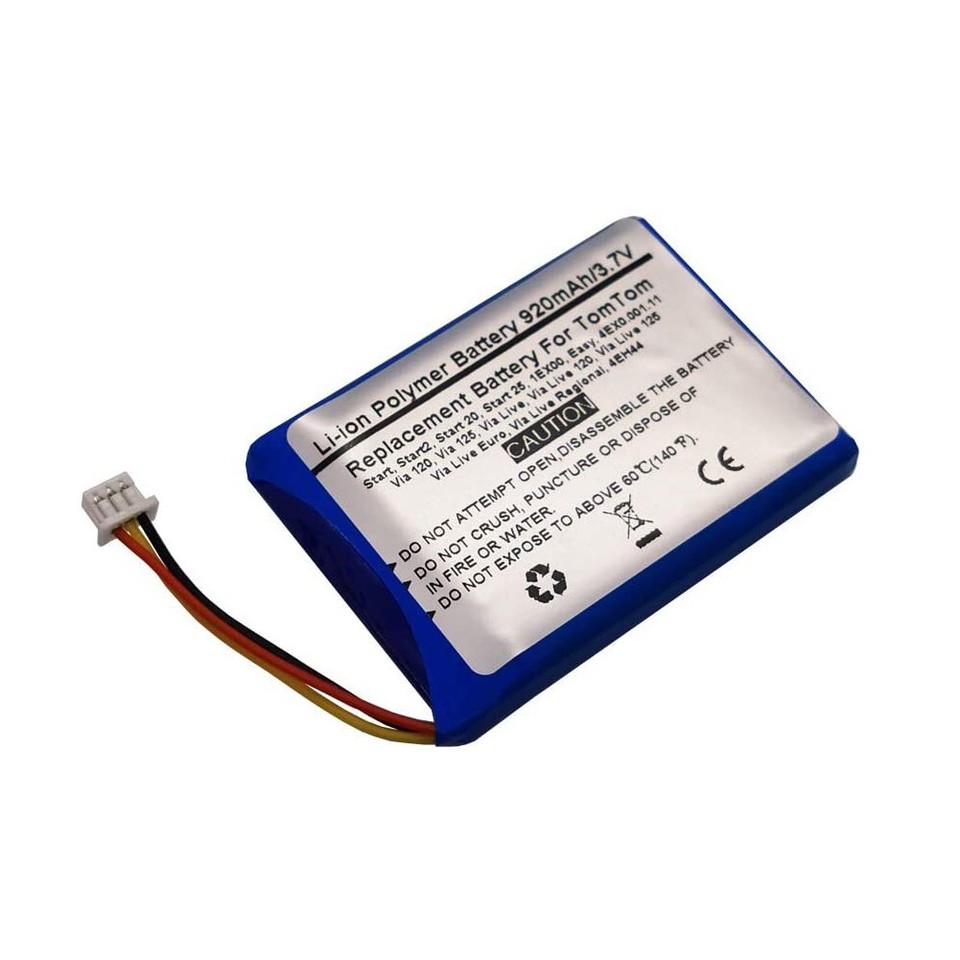 Battery For TomTom Start,Start2,Start 20,Start 25,1EX00,Easy,4EX0.001. ...