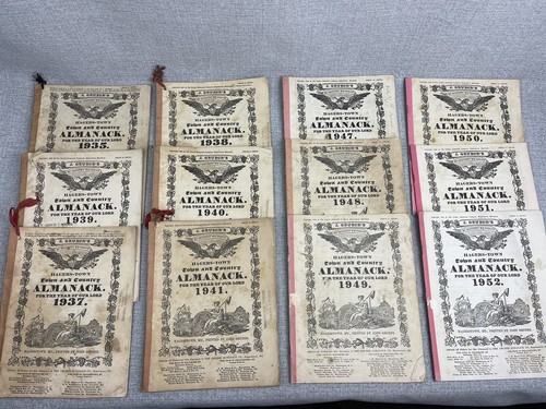 Vintage Lot of 12 Old Farmer's Almanac J Gruber Hagerstown Town Country ...