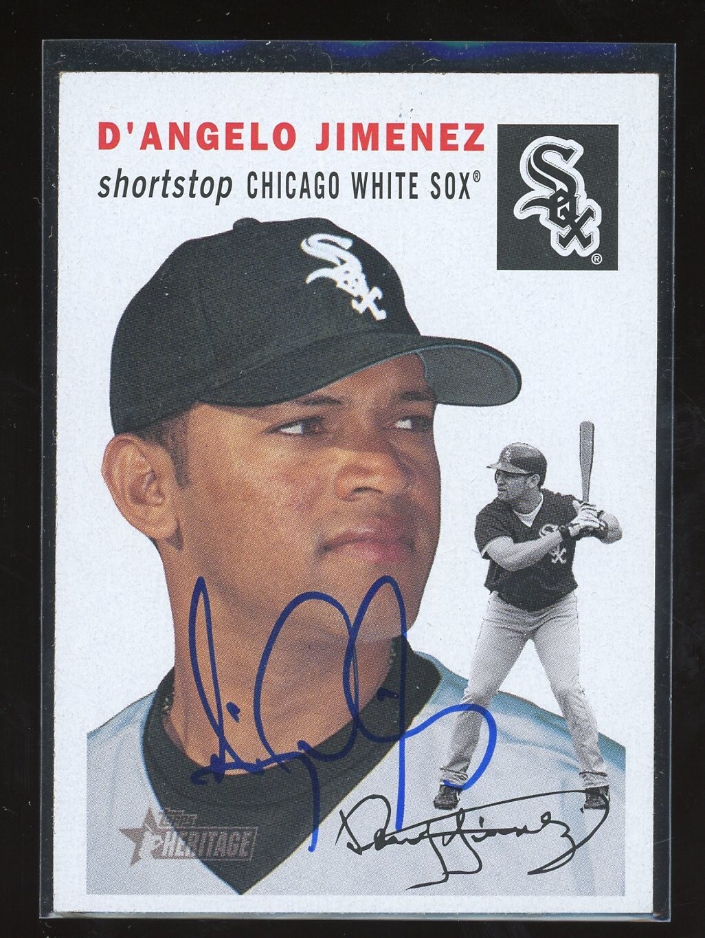 2003 Topps Heritage D'ANGELO JIMENEZ Signed Card autograph auto WHITE ...