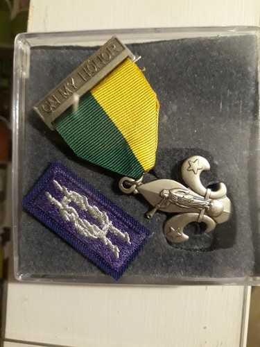 Vintage LDS MORMON BSA Religious Award MEDAL and BSA knot Badge ON MY ...